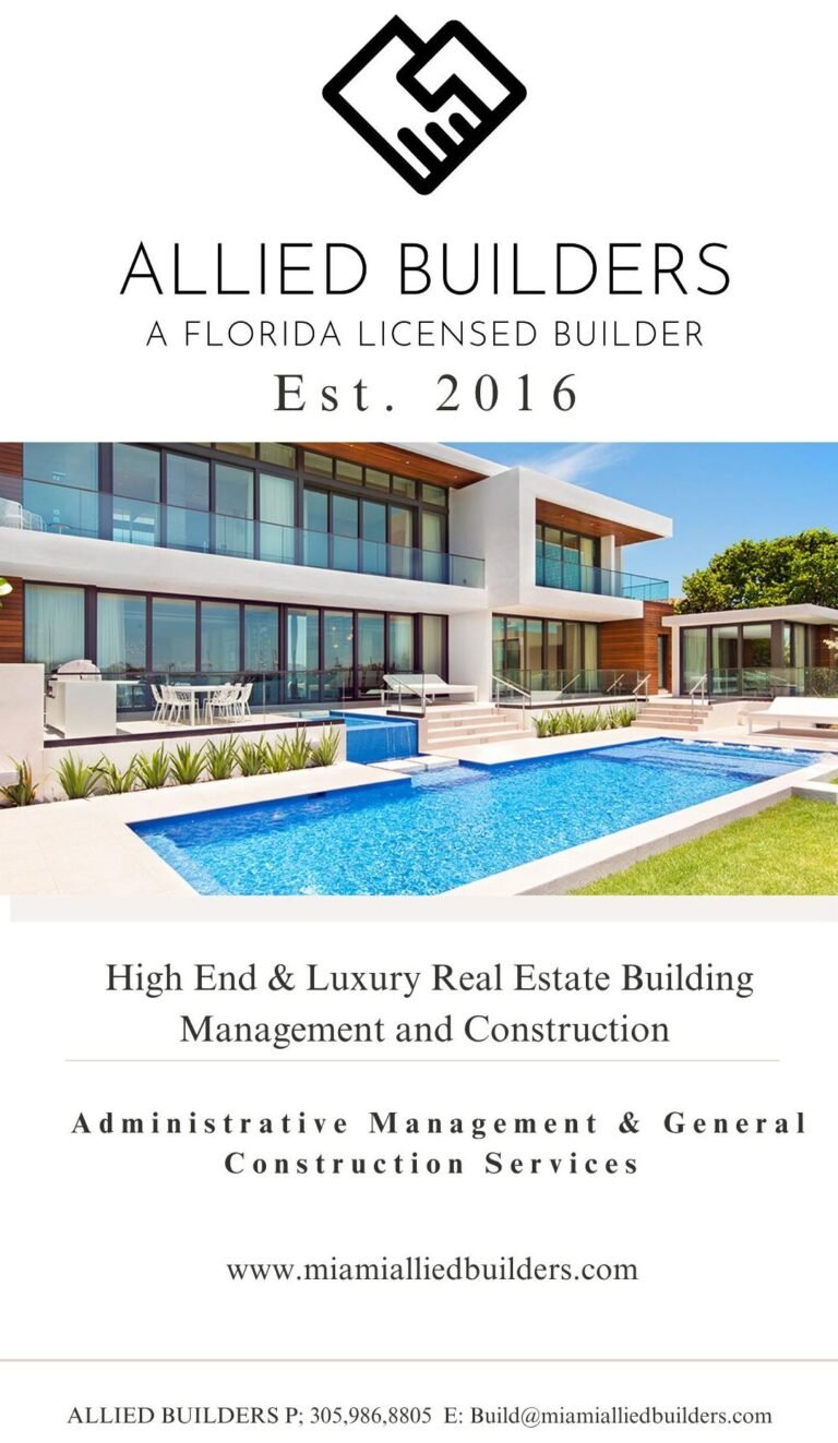 Miami Allied Builders: High-End Custom Builders in South Florida